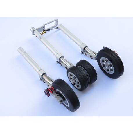 EDF Jet 75mm Main & Nose Oleo Struts Landing Gear Set w/ Wheels for RC ...